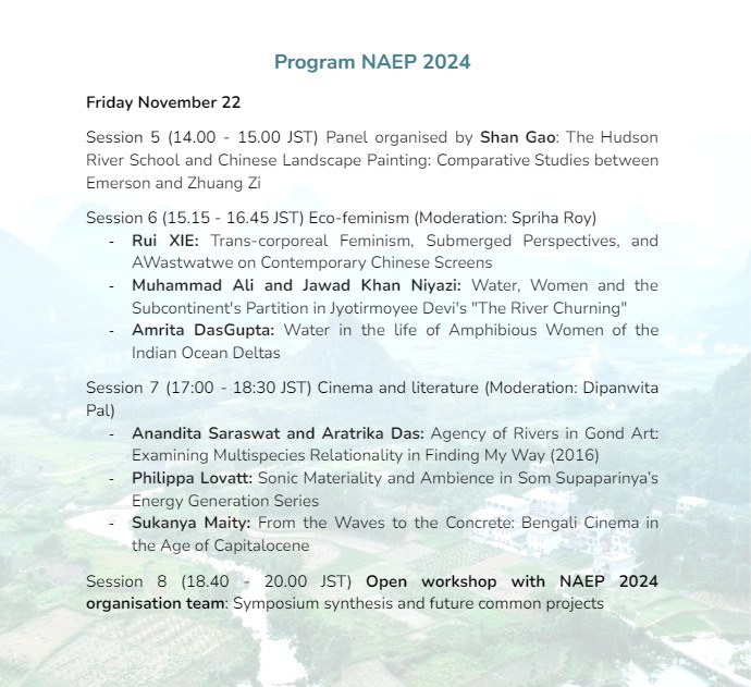NAEP 2024 Online Symposium – Network of Asian Environmental Philosophy